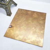 China Patterned Art Antique Copper Color Stainless Steel Sheet aged effect for sale