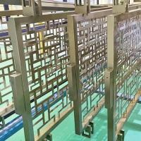 China PVD Colored Stainless Steel Screen Partition Room Divider Sliding Door 800mm Custom Size for sale