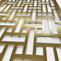 China PVD Colored Stainless Steel Room Divider Screen Partition 500x2800mm Custom Size for sale
