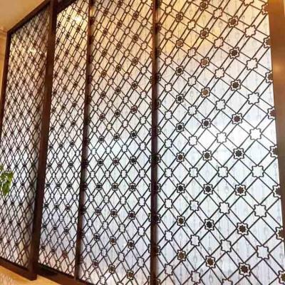 China PVD Colored Stainless Steel Laser Cut Screen Partition Room Divider 500x2800mm Custom Size for sale