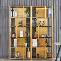 China Custom Champagne Gold Stainless Steel Display Cabinet - JIS 304 Grade with 25-40 Day Lead Time and 10+ Year Color Guarantee for sale