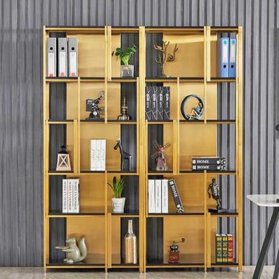 China Custom Champagne Gold Stainless Steel Display Cabinet - JIS 304 Grade with 25-40 Day Lead Time and 10+ Year Color Guarantee for sale