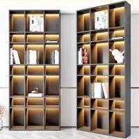China SUS316 Stainless Steel Display Cabinet with LED Light - Custom Hairline Finish in 10+ Colors for Retail & Office Use for sale