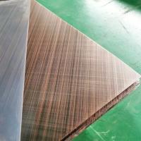 China Cross Hairline Antique Copper Color Stainless Steel Sheet 304 1219x2438mm for Interior Design for sale
