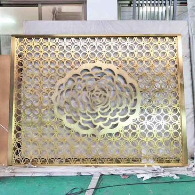 China PVD Colored Stainless Steel Screen Partition Room Divider 600x3000mm Custom Size for sale