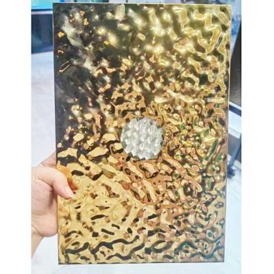 China 304 Stainless Steel Honeycomb Panel 1160mm Width 10mm/15mm Thickness with Water Ripple Finish for Architectural Decoration for sale