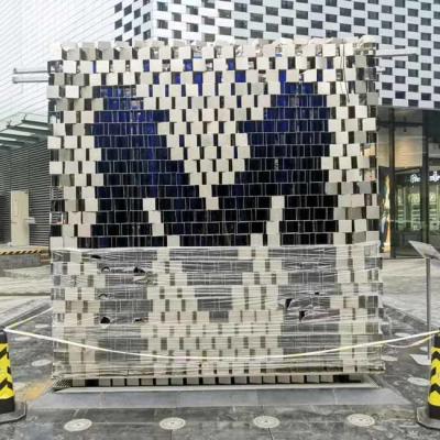 China ODM Custom 304/316 Stainless Steel M Letter Sculpture Outdoor Art with 10+ Year Color Guarantee and Custom Dimensions for sale