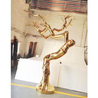 China Custom Stainless Steel Sculptures 304 316L PVD Coated Outdoor Art Decorative Metal Statues for sale