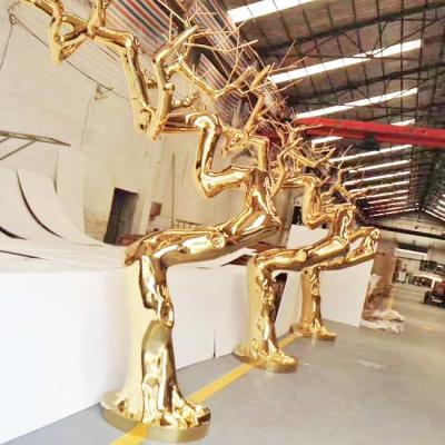 China Custom Mirror Gold PVD Titanium Stainless Steel Sculpture - SUS 304/316L Grade, 35-60 Day Lead Time for sale