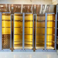 China Custom Stainless Steel Wine Cabinet 110V 220V Multi Zone Compressor Refrigerator for Living Room Bar Hotel for sale
