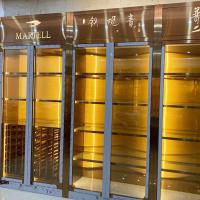 China Custom Glass Door Luxury Wine Cabinet 110V 220V Multi Zone Compressor Refrigerator for sale
