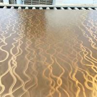 China Laser Curved Corrugated 304 Stainless Steel Sheet 1219×2438mm PVD Brass Color Decorative Panels for sale