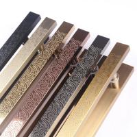 China 1800mm Rose Gold Etched Finish Stainless Steel Door Handle 304 Grade for sale