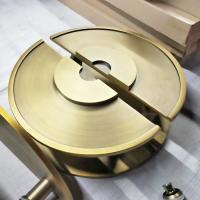 China 40mm Thick Brass Door Handle for Engraving Vibration Finish Antique Copper Bronze 300mm for sale