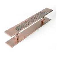 China Custom Aluminum Alloy Door Handle 300mm Antique Bronze Hairline Finish Engraving for sale