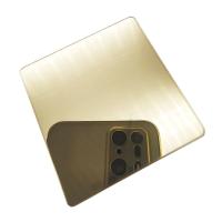 China Champagne Colored 316L Stainless Steel Sheet 8K Mirror Finish for Bathroom Decoration for sale