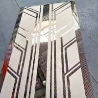 China Mirror 8K Etched 2B Finish Polished Silver Stainless Steel Sheet 1219x2438mm for Elevator Decoration for sale