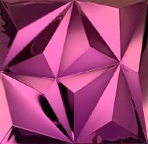 China 300x300mm Stainless Steel Mosaic Tiles with Violet Pink Stereo Background - 304/201 Grade Mirror Finish for Wall Decoration for sale