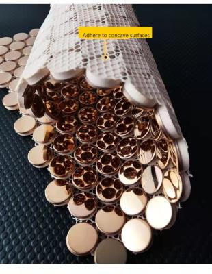 China PVD Colored Stainless Steel Mosaic Tile 300x300mm Wall Decoration Round Edge Trim for sale