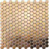 China Peel and Stick 316 Stainless Steel Mosaic Tiles 0.3mm Thick for Wall Decoration for sale