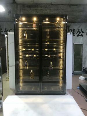 China Hotel Bar Thermostatic Wine Cabinet Black 8K Nofingerprint 250W 110/220V for sale