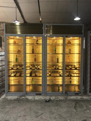 China Custom Stainless Steel Glass Wine Cabinet 110V 220V Multi Zone Commercial Hotel Living Room for sale