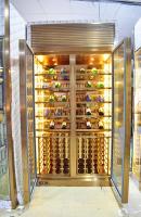 China SUS304 Stainless Steel Wine Cabinet 110/220V Multi-Zone Compressor Refrigerator Custom Size for sale