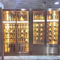 China Customized SUS304 Stainless Steel Wine Cabinet 110/220V Multi-Zone Compressor Refrigerator for sale