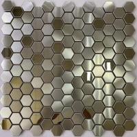 China 304 Stainless Steel Arabesque Mosaic Tile for Kitchen Backsplash Hotel Decoration 0.3mm for sale