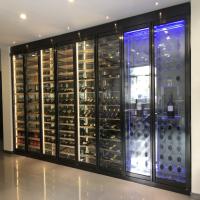 China Customizable 100 Bottle Stainless Steel Wine Cabinet 110V 220V Multi Zone Compressor for sale
