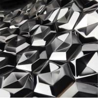 China Stainless Steel Mosaic Tiles 0.3-10mm Thickness 201 304 316L 430 Mirror Finish Decorative Wall Panel for sale