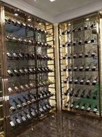 China Custom Stainless Steel Wine Cabinet 110V 220V Multilayer Glass Door Wine Rack for sale