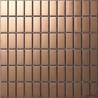China Champagne Gold Stainless Steel Mosaic Tiles 300x300mm Mixed Pattern for Living Room Wall Decoration for sale