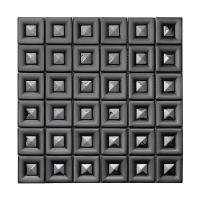 China 304 Stainless Steel Mosaic Tile 300x300mm Black Square Decorative Wall Tile for Living Room TV Background for sale