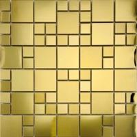 China 48x48mm Stainless Steel Square Metal Mosaic Tile 304 Grade for Hotel Wall Decoration for sale