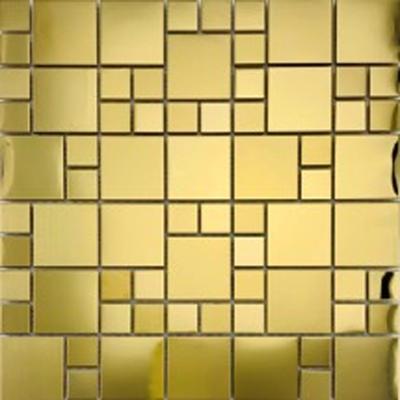 China 48x48mm Stainless Steel Square Metal Mosaic Tile 304 Grade for Hotel Wall Decoration for sale