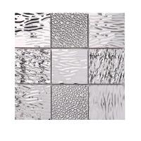 China Nordic Style Stainless Steel Mosaic Tile 300x300mm for Living Room Bathroom Wall Decoration for sale
