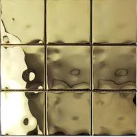 China Colored Water Wave Stainless Steel Mosaic Tile 300x300mm for Wall Decoration for sale