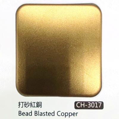 China PVD Copper Color Brushed Finish 304 Stainless Steel Sheet Anti Fingerprint Decorative 1219x2438mm for sale