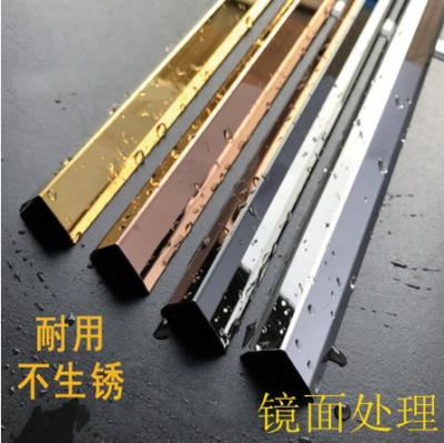 China PVD Coated Stainless Steel L Channel Trim 0.5mm 2.0mm Black Rose Gold Mirror for Wall Floor Edge for sale
