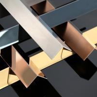 China PVD Coated Stainless Steel L Channel Trim 0.6mm 1.0mm for Glass Partition for sale