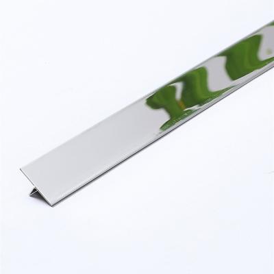 China PVD Colored Stainless Steel Trim Strip 10mm 20mm Mirror 8K Edge Decoration for Marble Tile Bathroom for sale