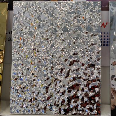 China 304 Stainless Steel Honeycomb Sandwich Panel 25mm 30mm Water Ripple Finish for Architectural Decoration for sale