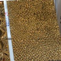 China 316L 304 0.8MM Thickness Mirror Wave Gold PVD Color Hammer Panel for sale