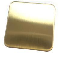 China Champagne Gold Brushed Hairline 201J1 Stainless Steel Sheet Anti Fingerprint 1219x2438mm for sale