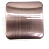 China 0.2mm Hairline Rose Gold Colored Stainless Steel Sheet 1219x2438mm for Hotel Decoration for sale