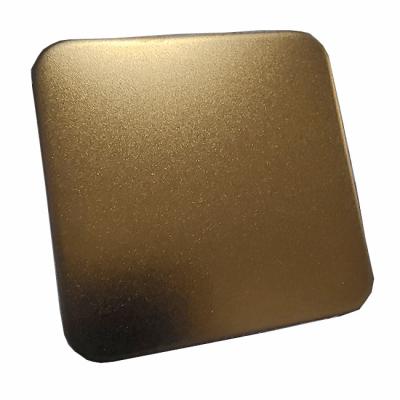 China 304 Bead Blasted Titanium Gold Decorative Stainless Steel Sheet 0.3-3mm for Interior Decoration for sale