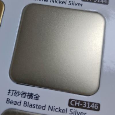 China Champagne Gold PVD 304 Stainless Steel Sheet 1219x2438mm Bead Blasted Satin Finish Anti-Fingerprint for Luxury Decoration for sale