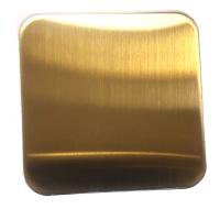 China 316L Brushed Titanium Gold Colored Stainless Steel Sheets for sale