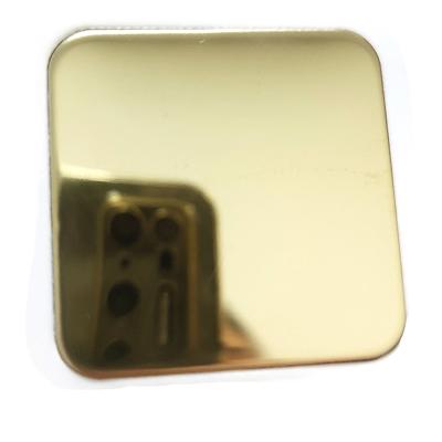 China Gold Color Mirror Polishing 304 Stainless Steel Sheet Anti Finger Print Decoration 1219x2438mm for sale
